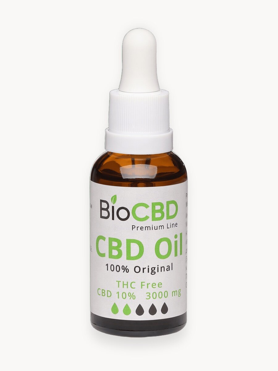 CBD масло "BioCBD" Изолят, Конопляное масло КБД: 3000мг 10% 30мл