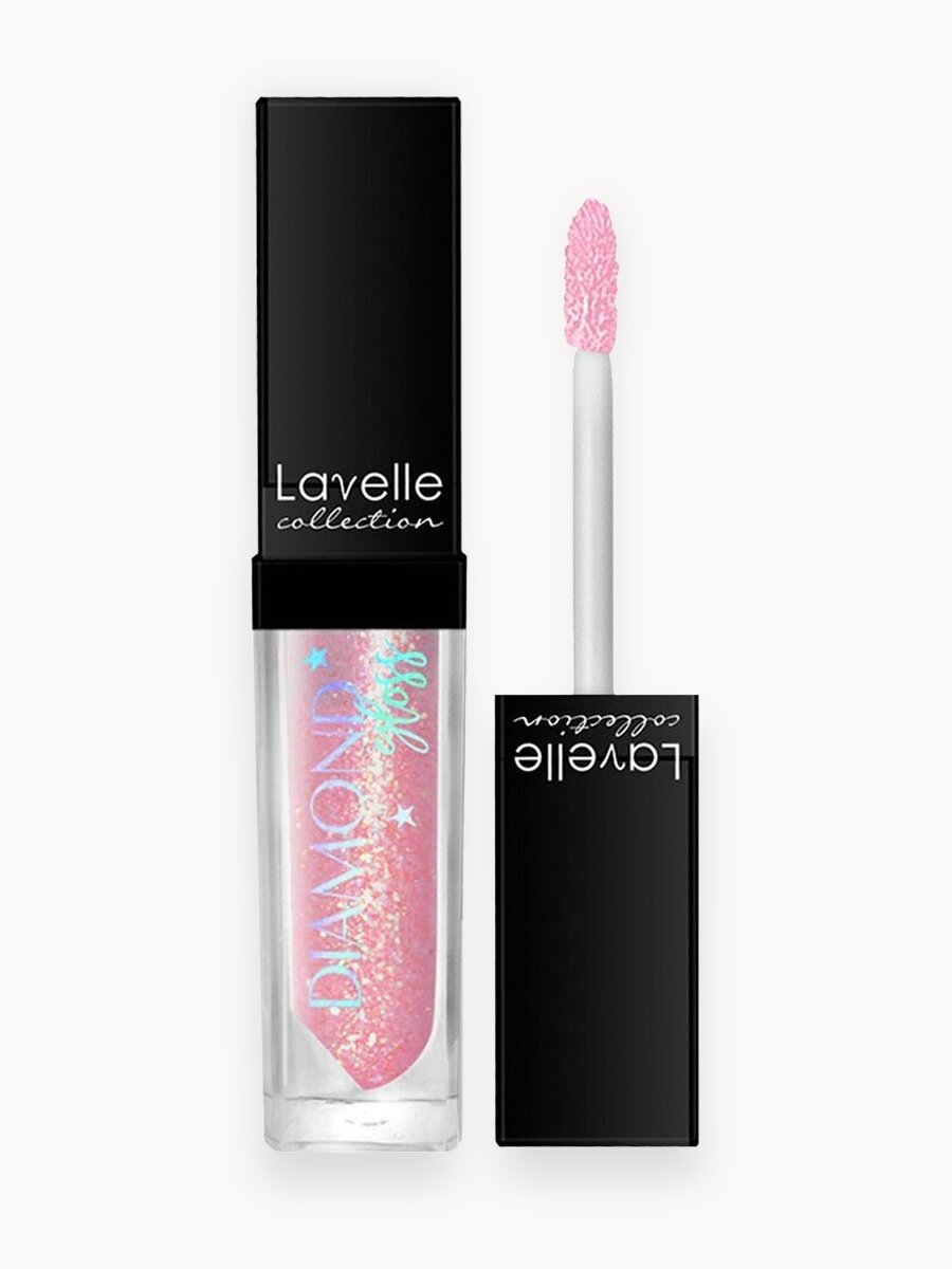 LavelleCollection Блеск для губ с блестками Diamond gloss, тон 04 pink