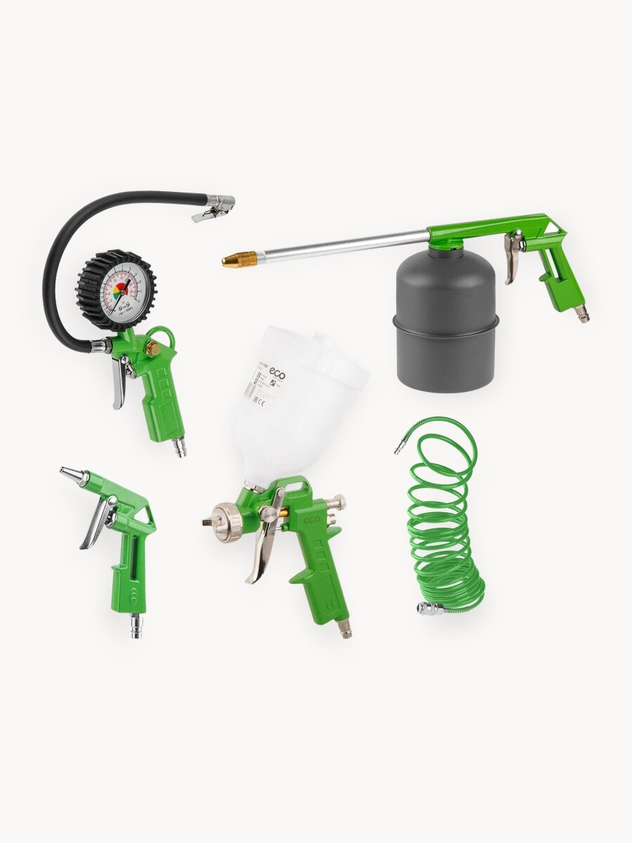 Набор пневмоинструмента для компрессора 5 предметов ECO SGK-5