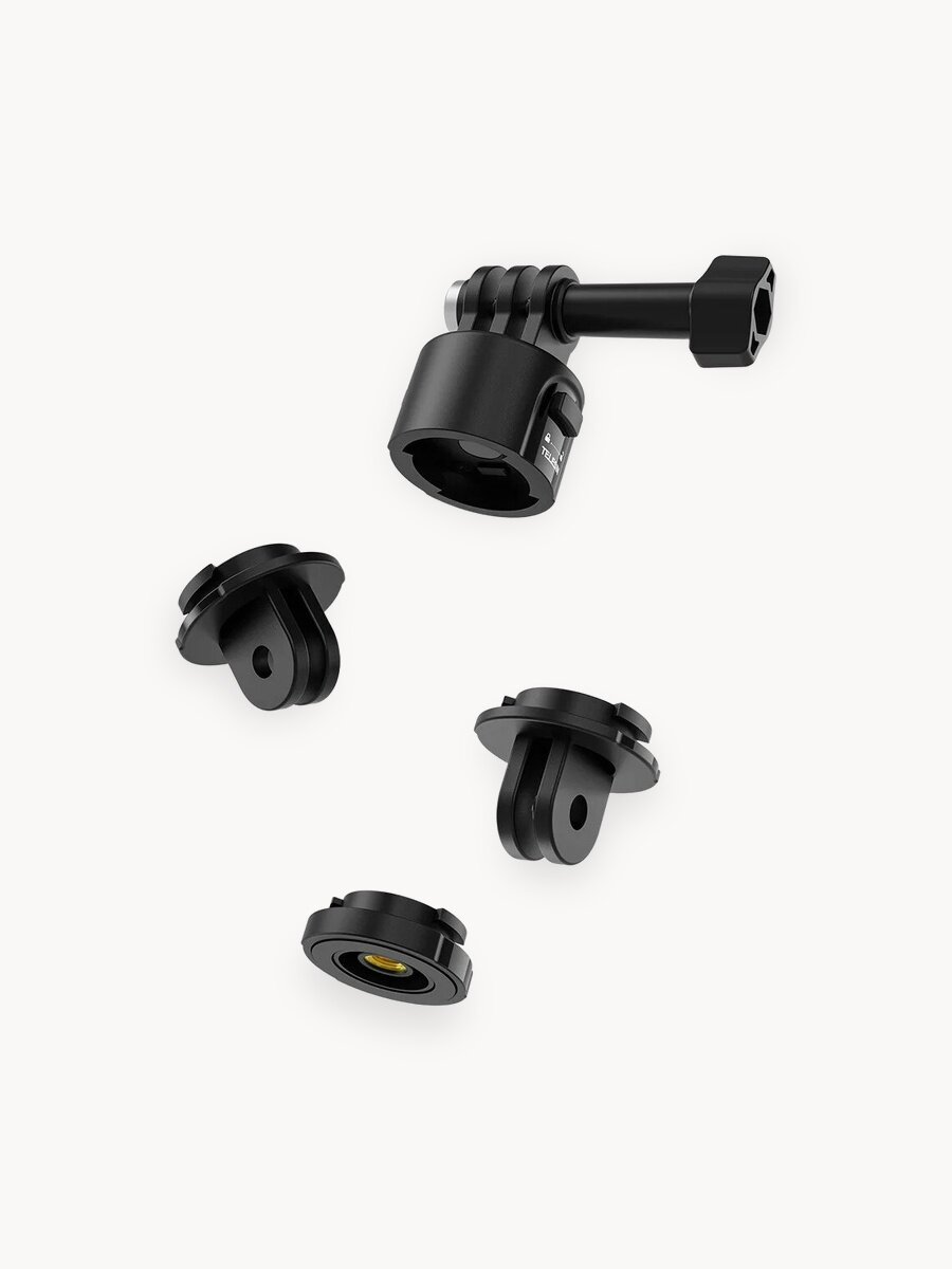 Магнитное быстросъёмное крепление Telesin для экнш-камер GoPro, Insta 360, DJI (3 адаптера), CQM-001