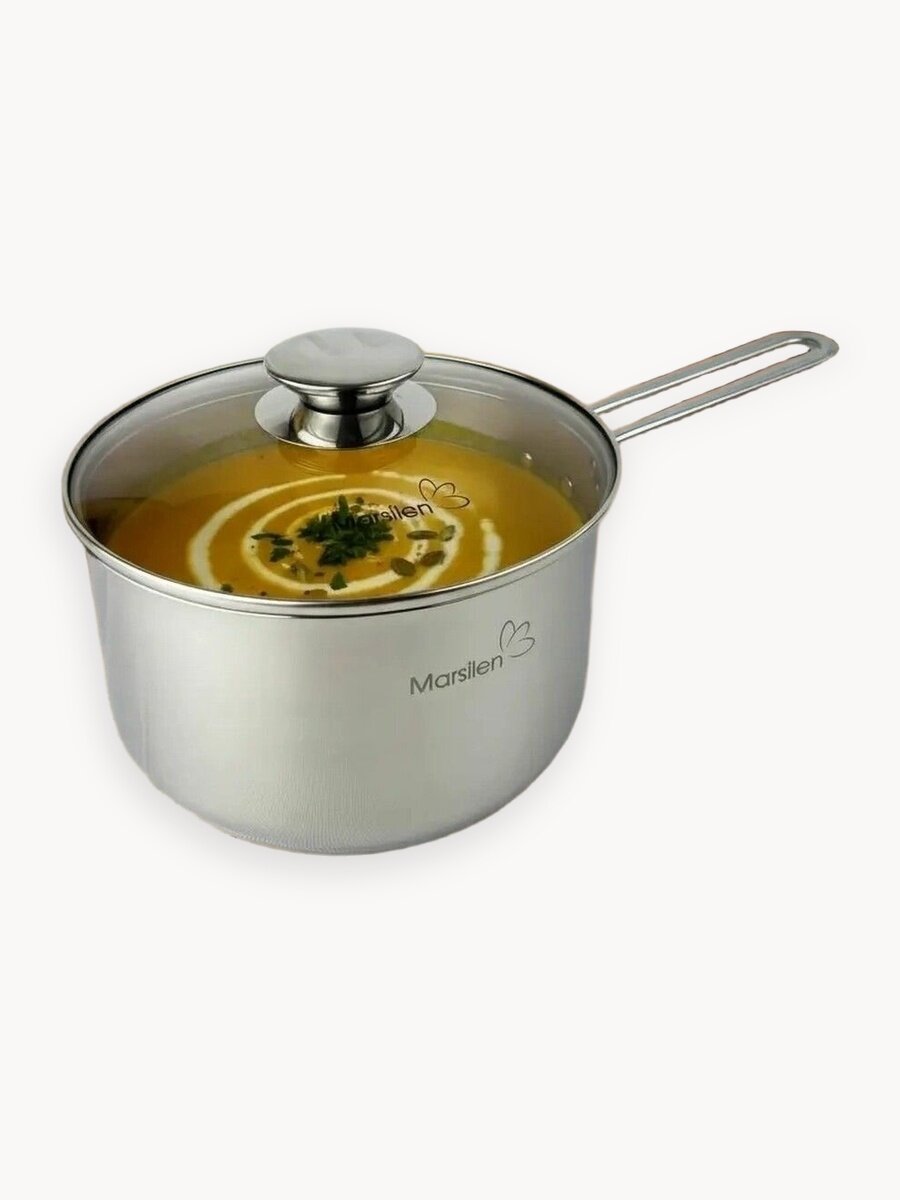 Сотейник "Нереально Вкусно" Marsilen, сталь, серый металлик, 2.7 л