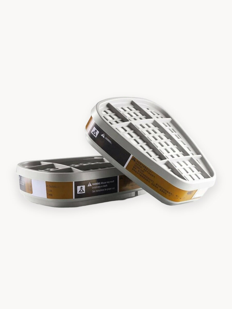 Угольные фильтры для масок 3М 6800, 6200, 7502, респираторов, защита от краски, ацетона, смол, бензина, 2 шт.