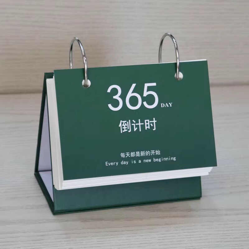 Зеленый календарь-счетчик дней на 365 дней для подготовки к вступительным экзаменам в колледж, учебный планировщик,