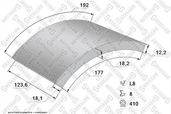Комплект тормозных башмаков, барабанные тормоза Stellox 85-00940-SX