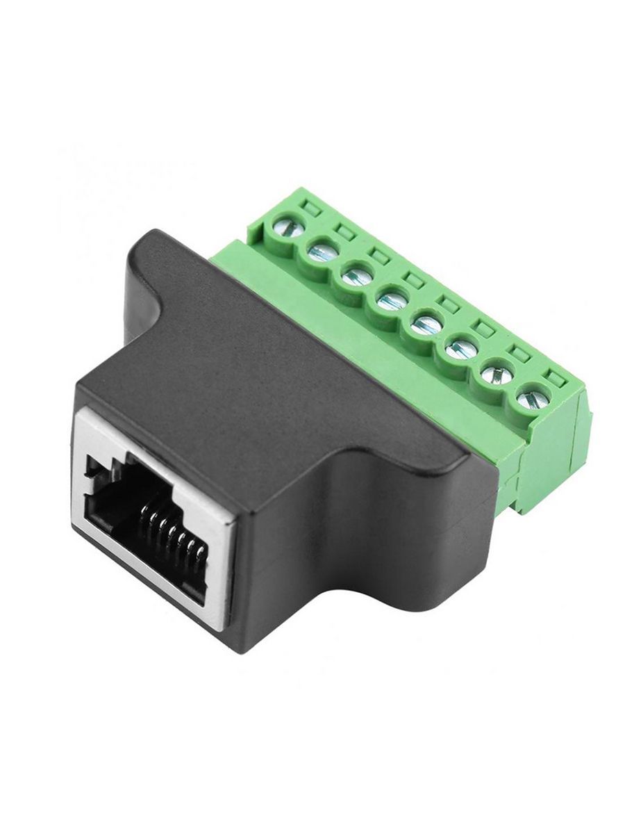 Переходник гнездо RJ45 - Клеммная колодка 8 Pin