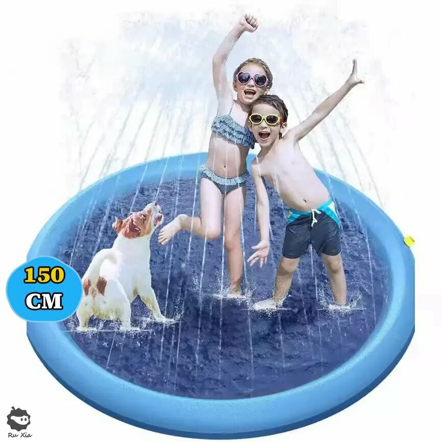 Нескользящий коврик-брызговик для детей и собак, утолщенный бассейн с разбрызгивателем, летние водные игрушки на открытом воздухе