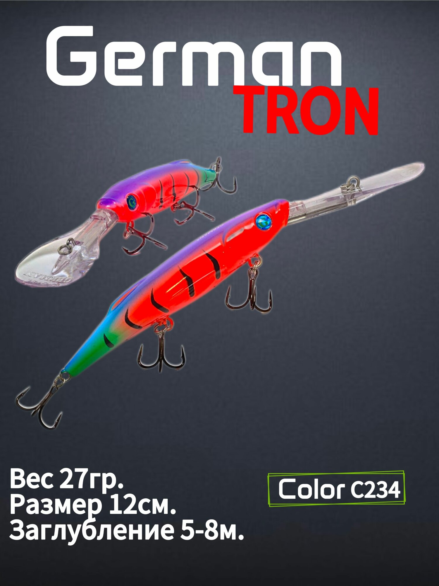 Воблер для троллинга German GG Tron C234 / Salmo Freediver