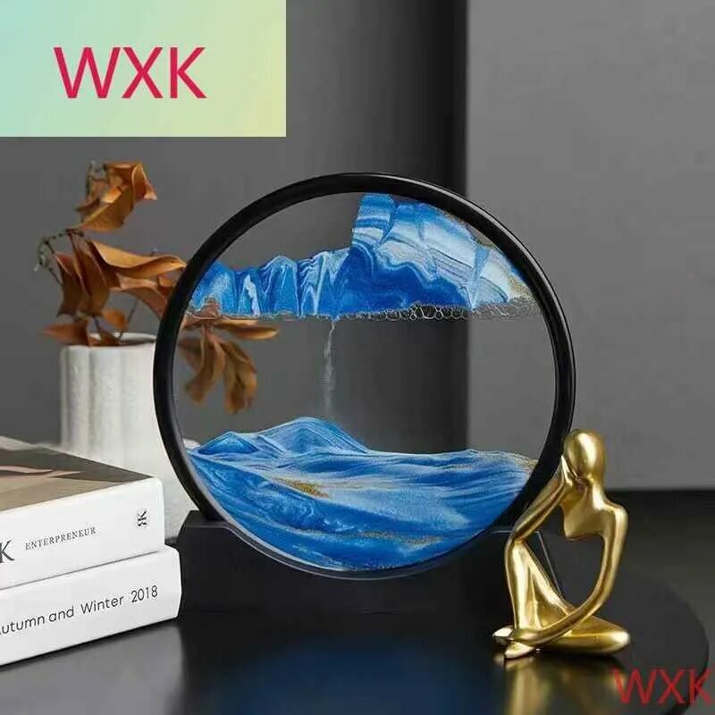 Картина песочная 3D интерьерная в белый рамке / Песочные часы антистресс / подаркWXK