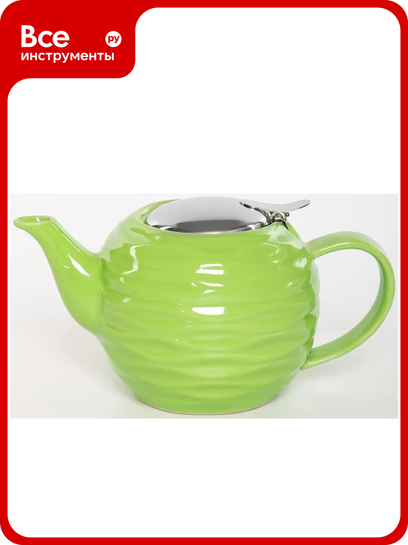 Чайник Elrington феличита 800 мл с фильтром, глазурь, цветная упаковка 109-06111, 800 мл