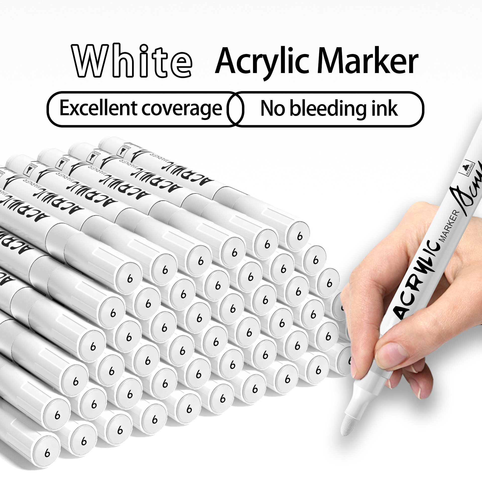 Акриловый маркер 1A1553-6, 50 шт, для граффити, для детей