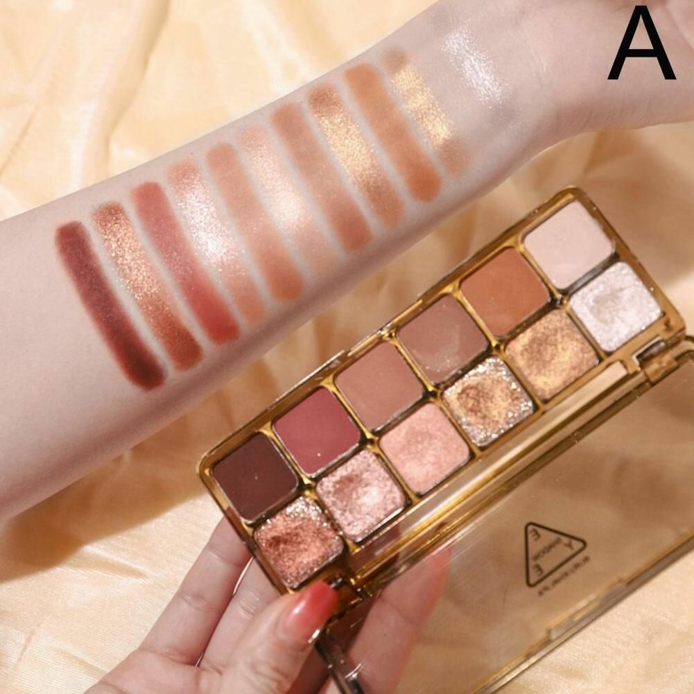 Палетка теней для век 12 цветов ультра-сияющие оттенки, матовые и перламутровые холодные коричневые тона
