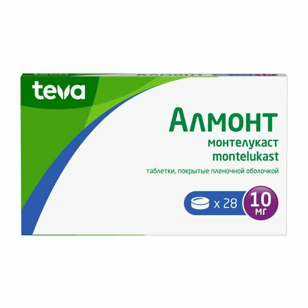 Алмонт таблетки п/о плен. 10мг 28шт