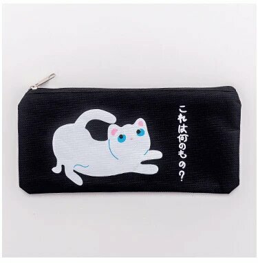 Сумка для карандашей XYDDJYNL мультяшный кот Black white cat
