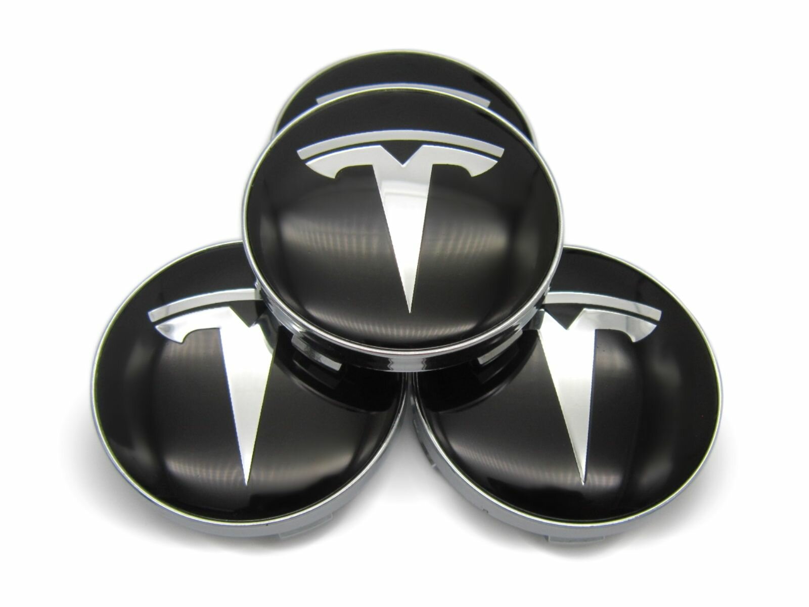 Колпачок заглушка на литой диск "TESLA" black 60/56/9 мм, 1 шт.