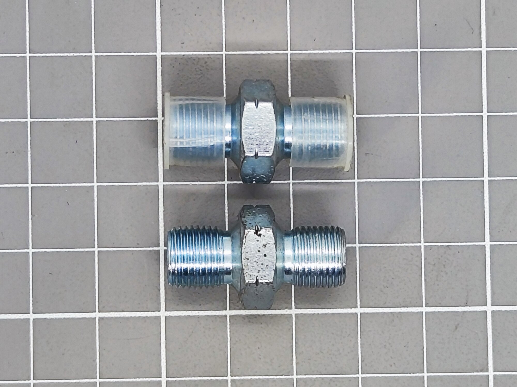 Адаптер BSP 1/8" - BSP 1/8" (ш-ш) соединительный прямой для РВД и гидравлических систем (2 шт)