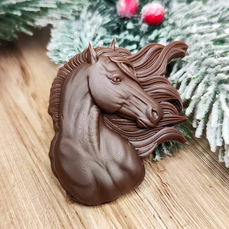 Силиконовая форма для шоколадных плиток Brilliant Mold. Молд Лошадь с гривой