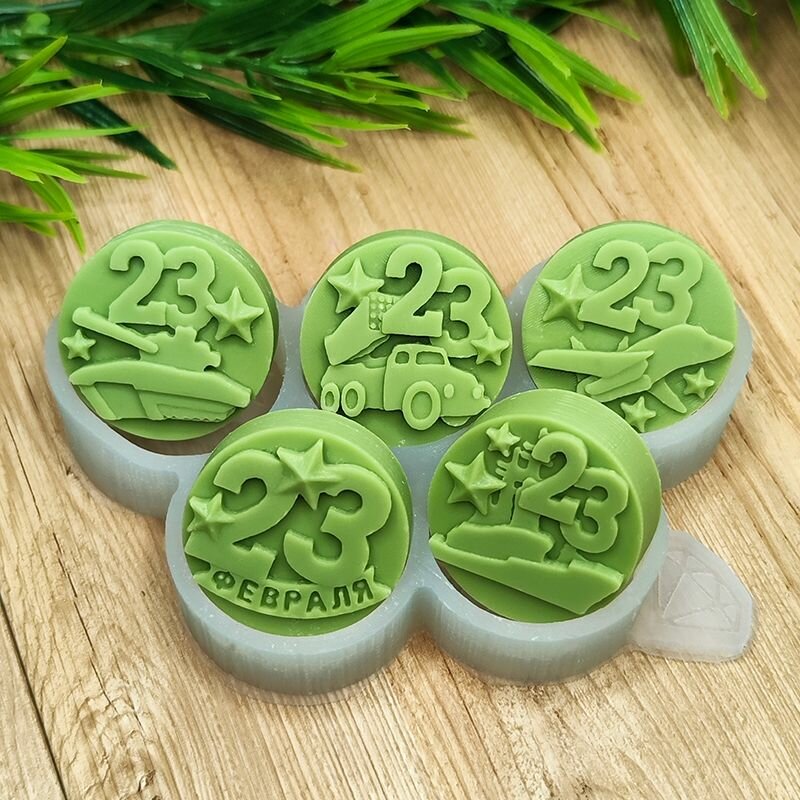 Силиконовая форма для шоколадных плиток Brilliant Mold. Молд Конфеты 23 февраля