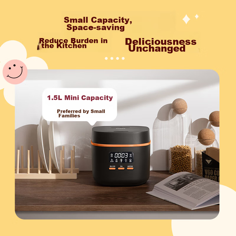 Рисоварка Philips HD3063/80, цвет черный, объем 1,8 л, циклонное приготовление в одно касание