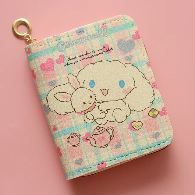 Женский кошелек с отделением для монет в стиле коричной моды My Melody Kuromi Cinnnamoroll, кошелек, брелок, сумки, женский клатч, подарок для девушек