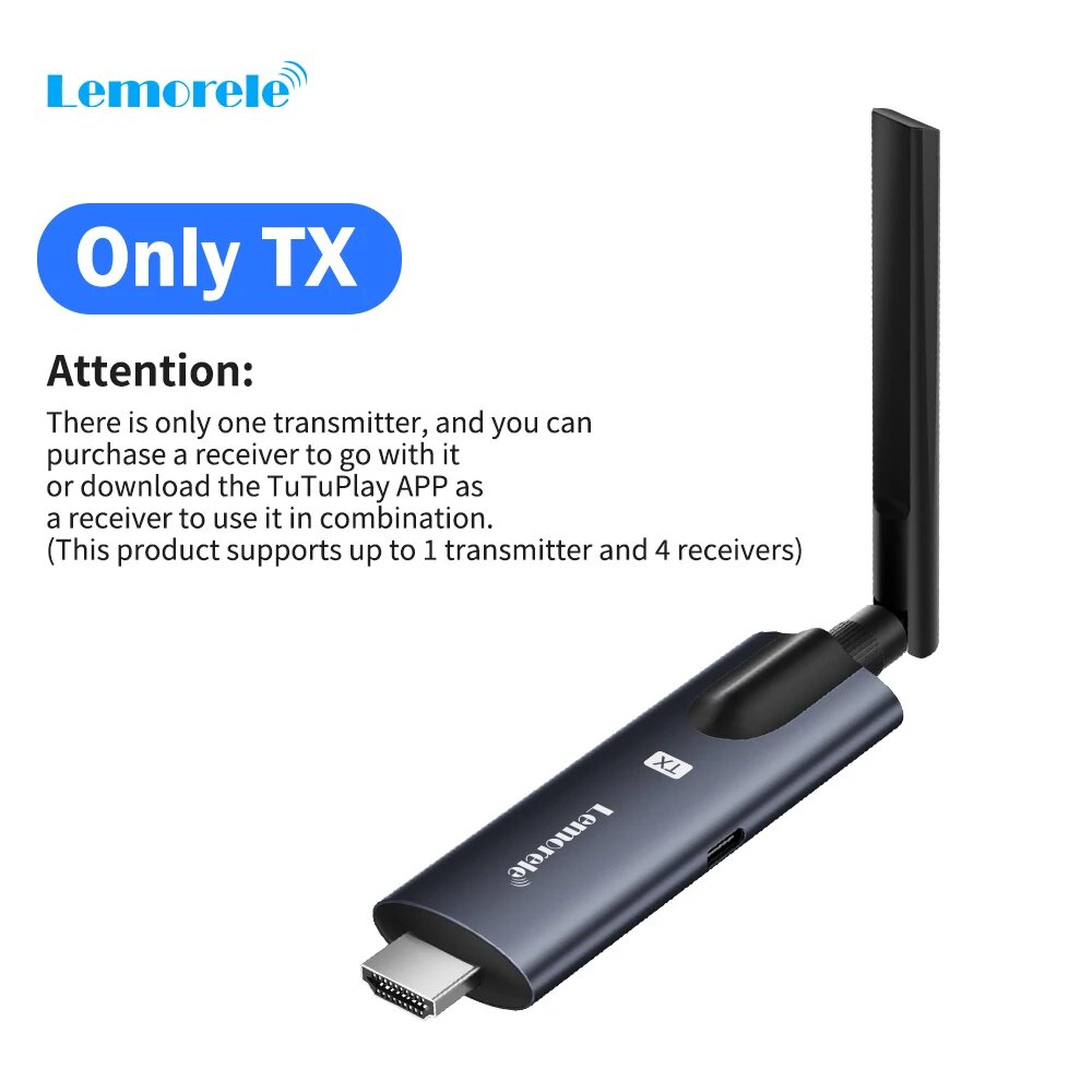 Lemorele беспроводной HDMI-передатчик и приемник Only TX