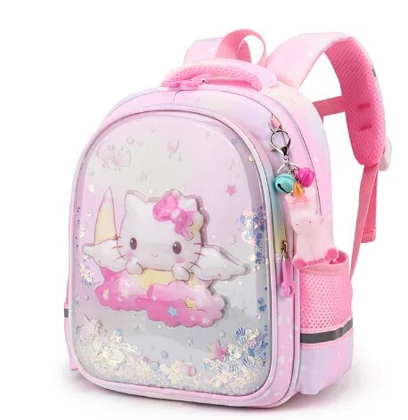 Новая сумка-русалка с рисунком из мультфильма «Детский школьный ранец» с изображением русалочьего розового кота, школьная сумка Sekolah для девочек и мальчиков 3–7 лет