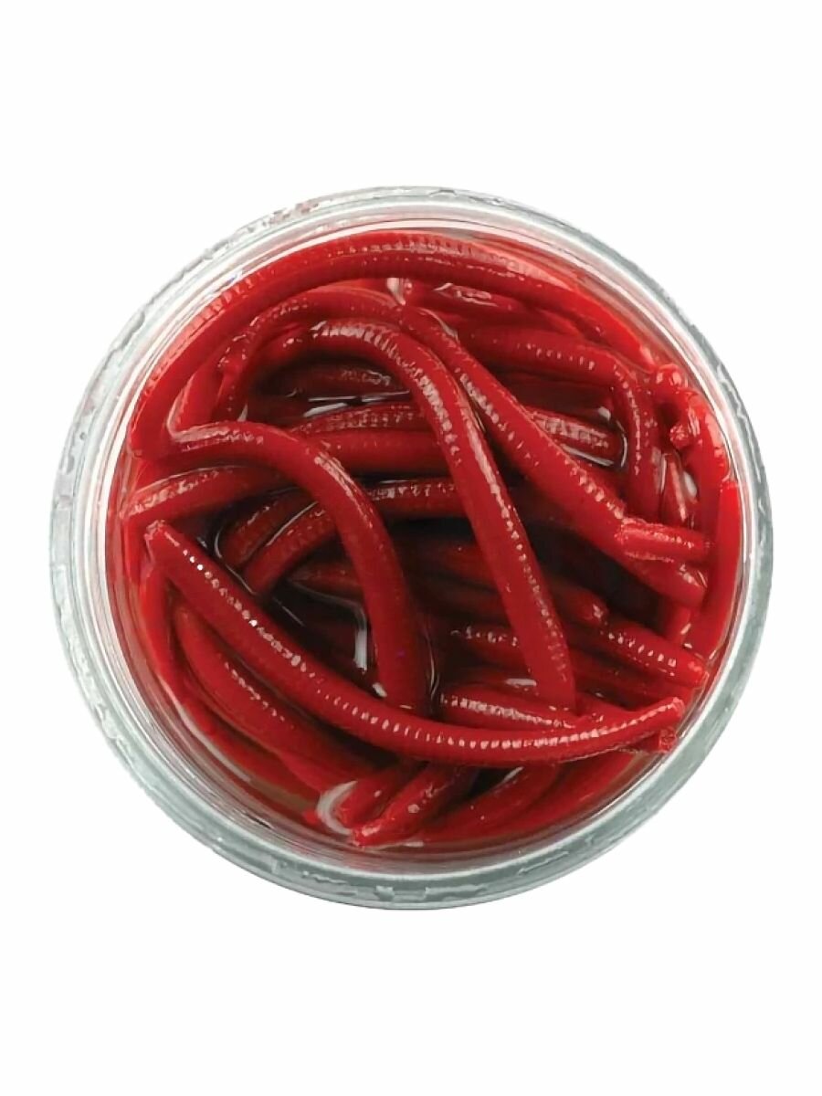 Приманка съедобная червь Berkley Gulp Alive Angleworm, 3 см, 60 шт, Red Wiggler