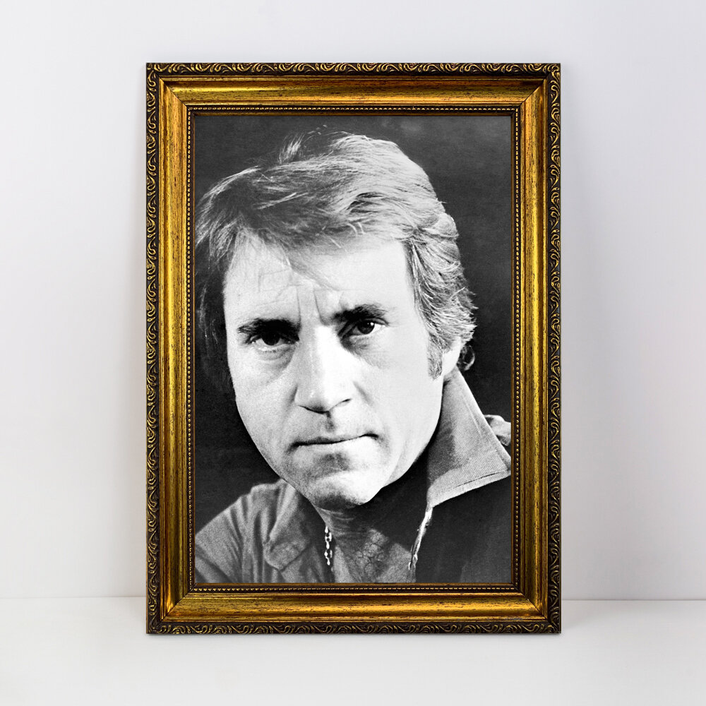 Портрет Высоцкого В. С. в багетной темно-коричневой рамке / А-4 (21x30 см.)