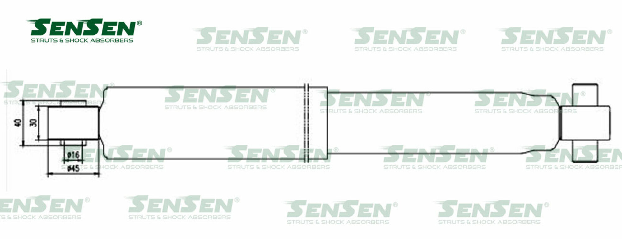 Амортизатор /Mazda, Mpv Mk Ii (Lw)\2-2,5(2)\Бензин Дизель\1999-2006(Sensen 12140244)