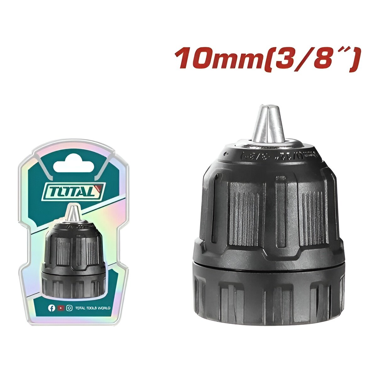Бесключевой патрон 10мм для дрелей-шуруповертов TOTAL TAC451016