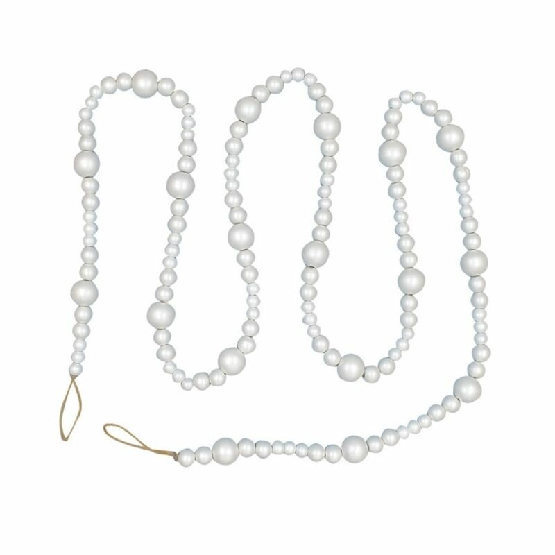 (1 шт) Бусы из деревянных бусин перламутрового цвета / Жемчужные бусы