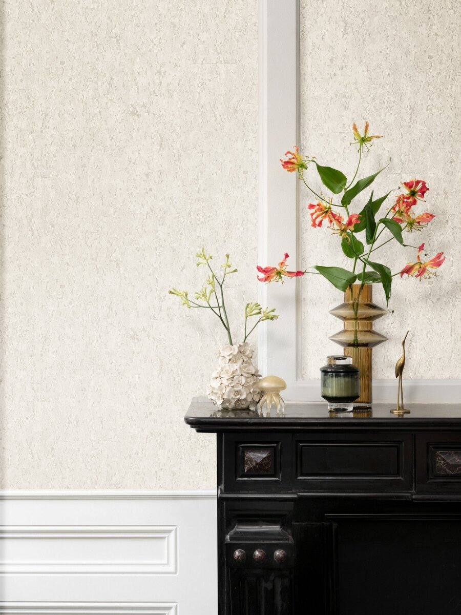 Обои Rasch Gentle Elegance 1.06 x 10.05 977400 на флизелиновой основе метровые, цвет бежевый, моющиеся, рисунок однотонные