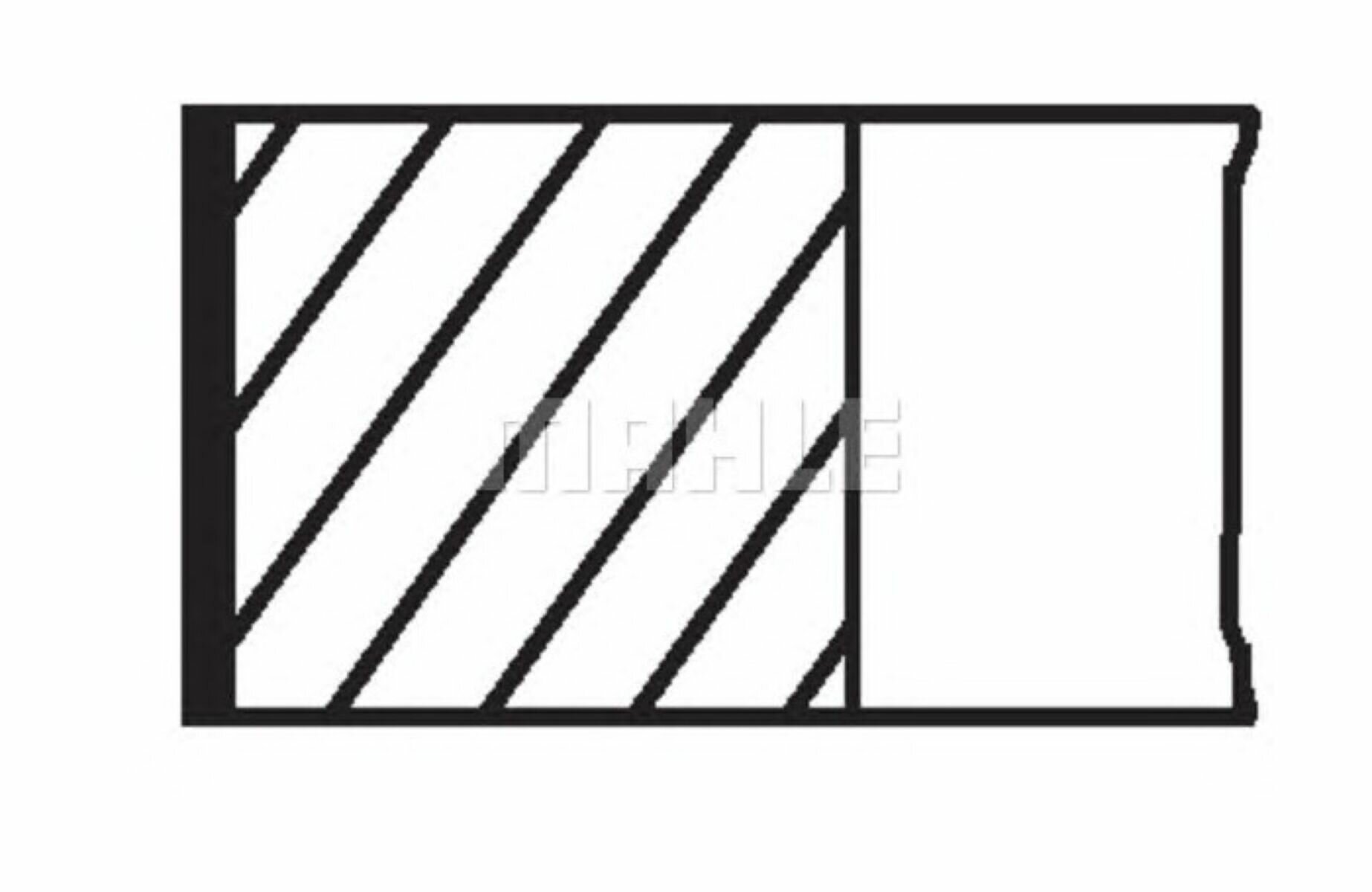 Кольца Citroen C2/C3/Berlingo/Zx/Xsara/106/205/206/306/307/405 1.4 Mot.tu 1997=> D.75.00 S(Mahle/Knecht 04002N0) — фото 1