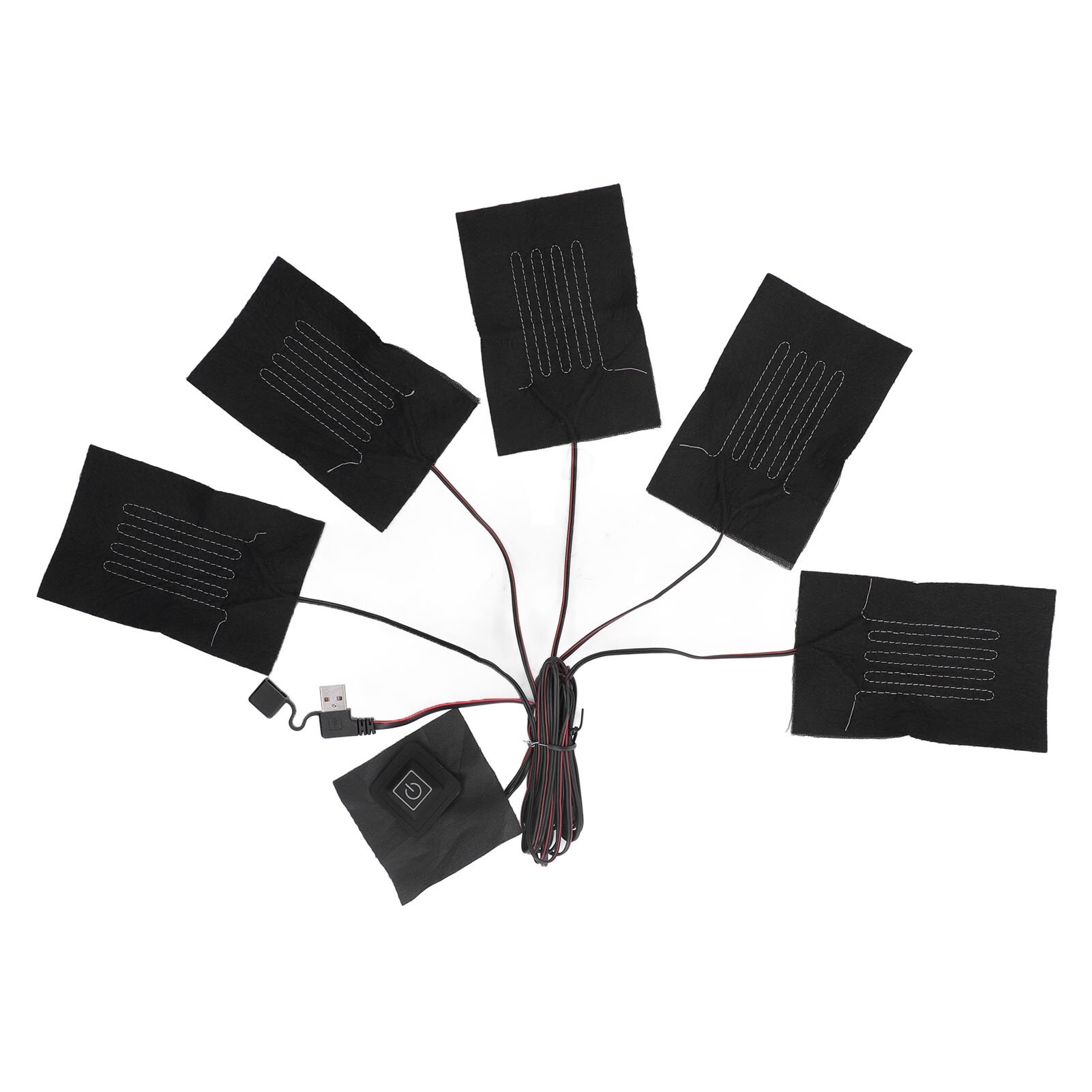 5 in 1 Electric Vest Cloth Heat Pad 3 Gears Temperature Adjustable USB Heating Waterproof Composite Fiber Heater