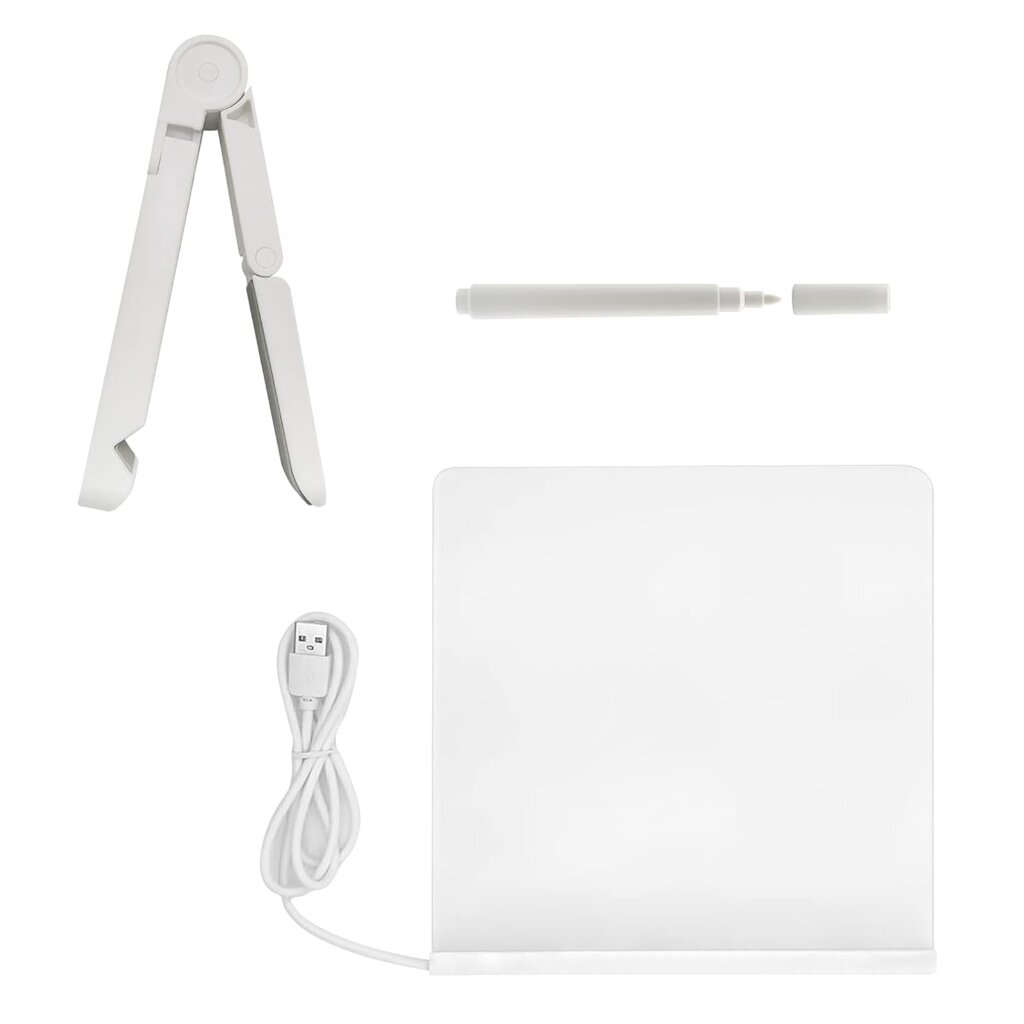 Перезаписываемая светящаяся доска для письма, дисплейная доска, флуоресцентная доска-20 на 20 см - с белой ручкой