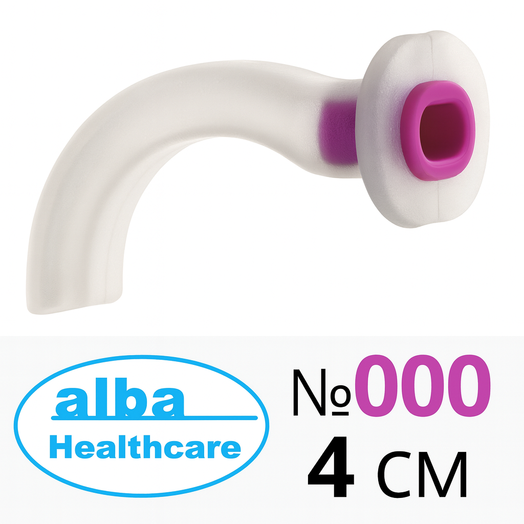 Воздуховод Гведела одноразовый №000 (40 мм), Alba Healthcare-5 штук
