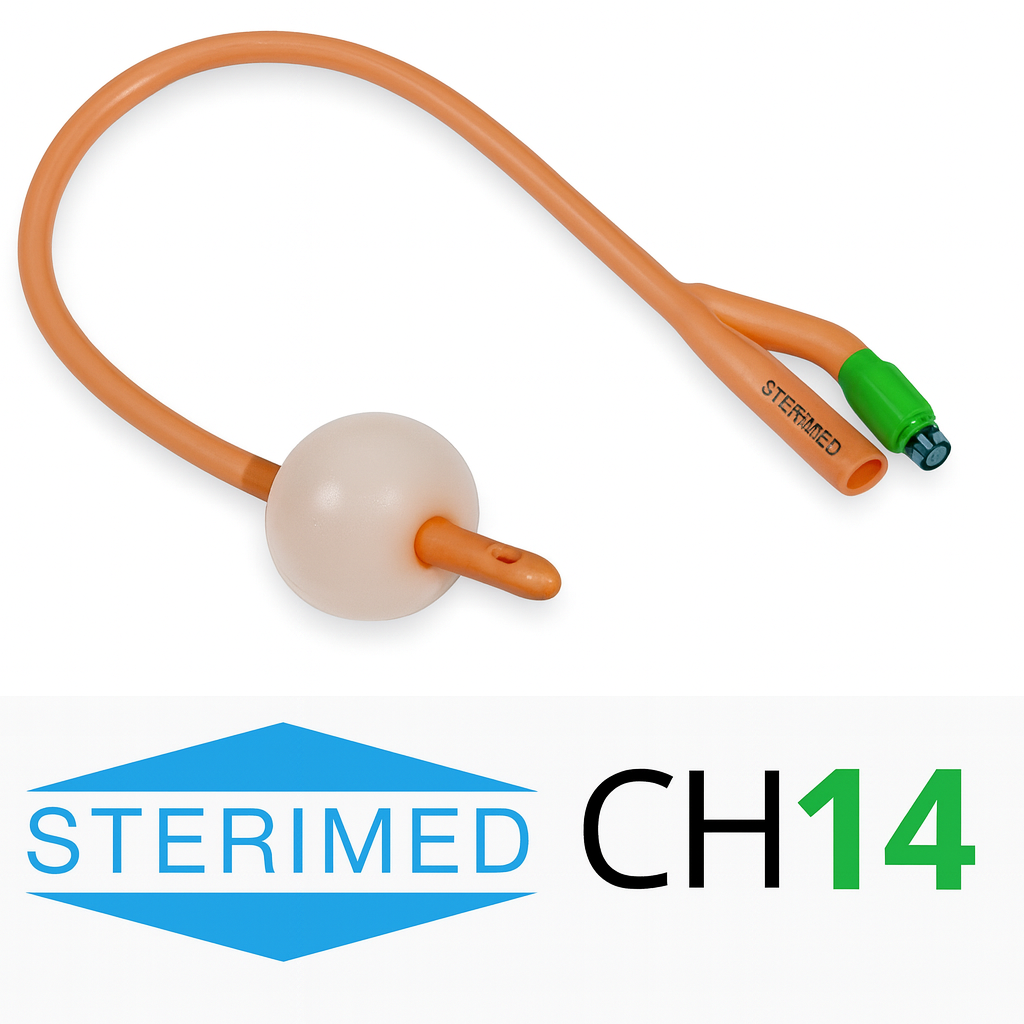 Катетер фолея 2-х ходовой , размер СН 14, длина 40 см Sterimed(зеленый)