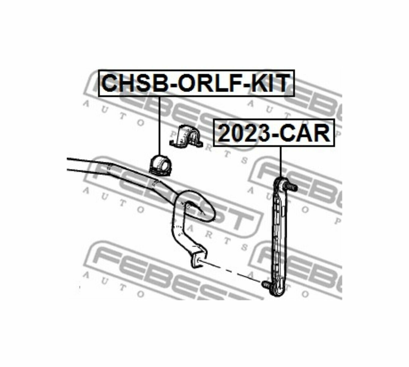Втулка Переднего Стабилизатора Комплект D28.1(Febest Chsb-Orlf-Kit) — фото 1