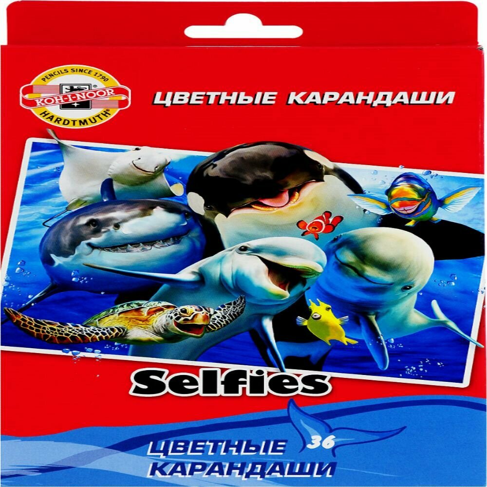 Карандаши цвет. 36цв Koh-I-Noor "Selfies"