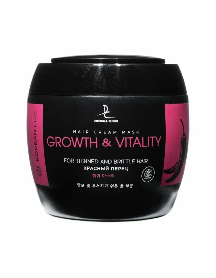 Dorall Collection Korean Pro Growth & Vitality Hair Cream Mask Бальзам-маска "с экстрактом красного перца" для активного роста волос 550 мл.