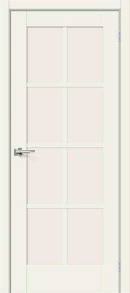 BRAVO Межкомнатная дверь 200*80, Прима-11.1, White Mix / Magic Fog , Хард Флекс 200*80 White Mix