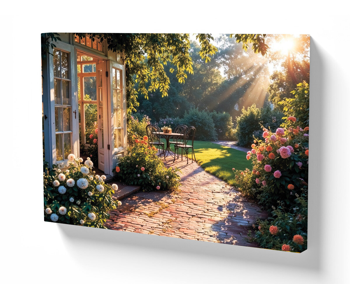 Картина "Симфония Радость цветочного сада", холст, на подрамнике, 40x50 см