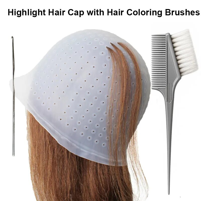 Силиконовые шапочки для окрашивания волос 3 шт.