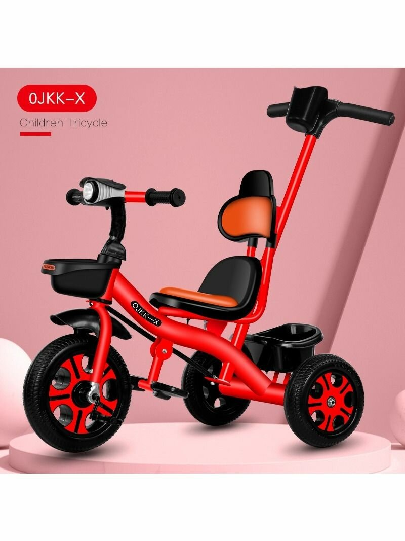 Велосипед трехколесный, для детей, с задней корзиной, алюминиевые колеса, до 14 лет