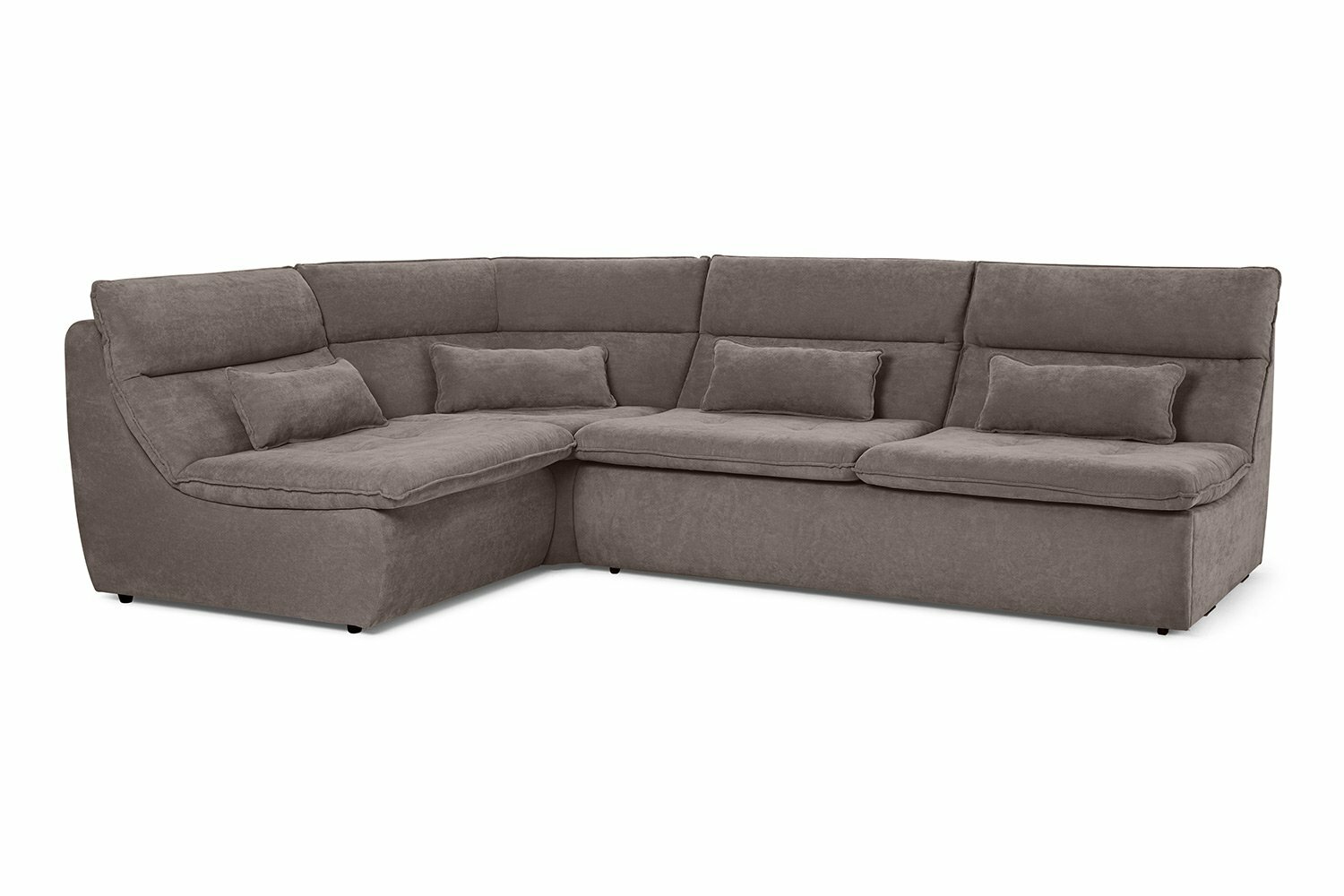 Угловой диван-кровать Ривьера 290х94х200 см, цвет серо-коричневый