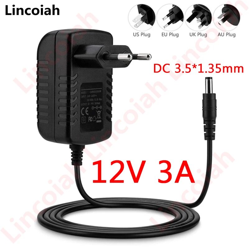 Адаптер питания 12V 3A EU 3.5-1.35MM для ноутбука Irbis