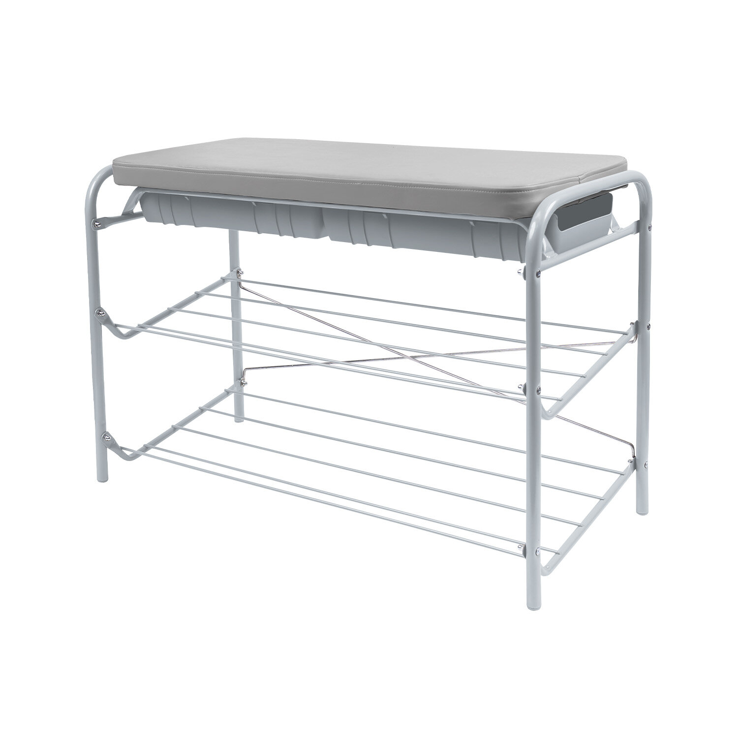 Этажерка для обуви с ящиком ЭТП3-1/МС светло-серый-матовый серый Обувница Ника