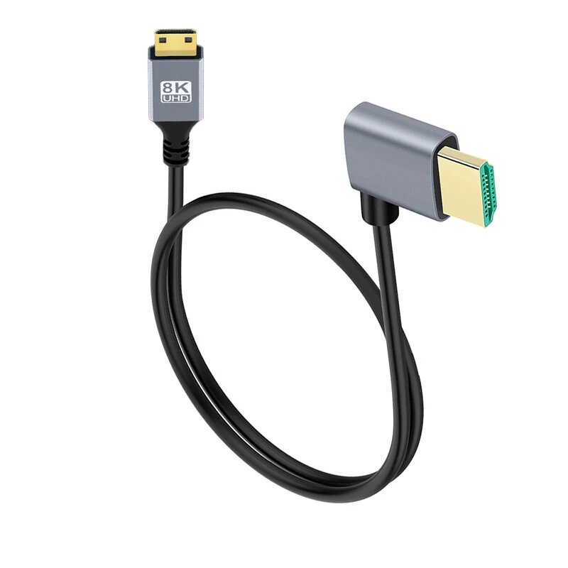 Кабель HDMI 90 градусов nku Mini-HD to HD Right, 0.5m