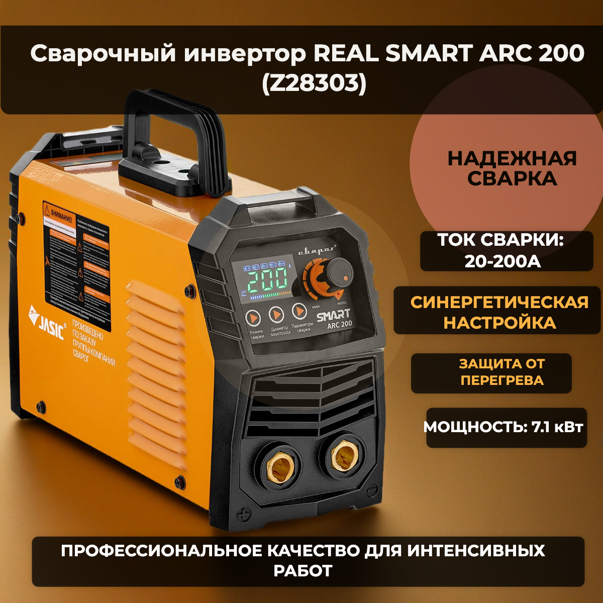Сварочный инвертор Сварог REAL SMART ARC 200 (Z28303), TIG, MMA 97984