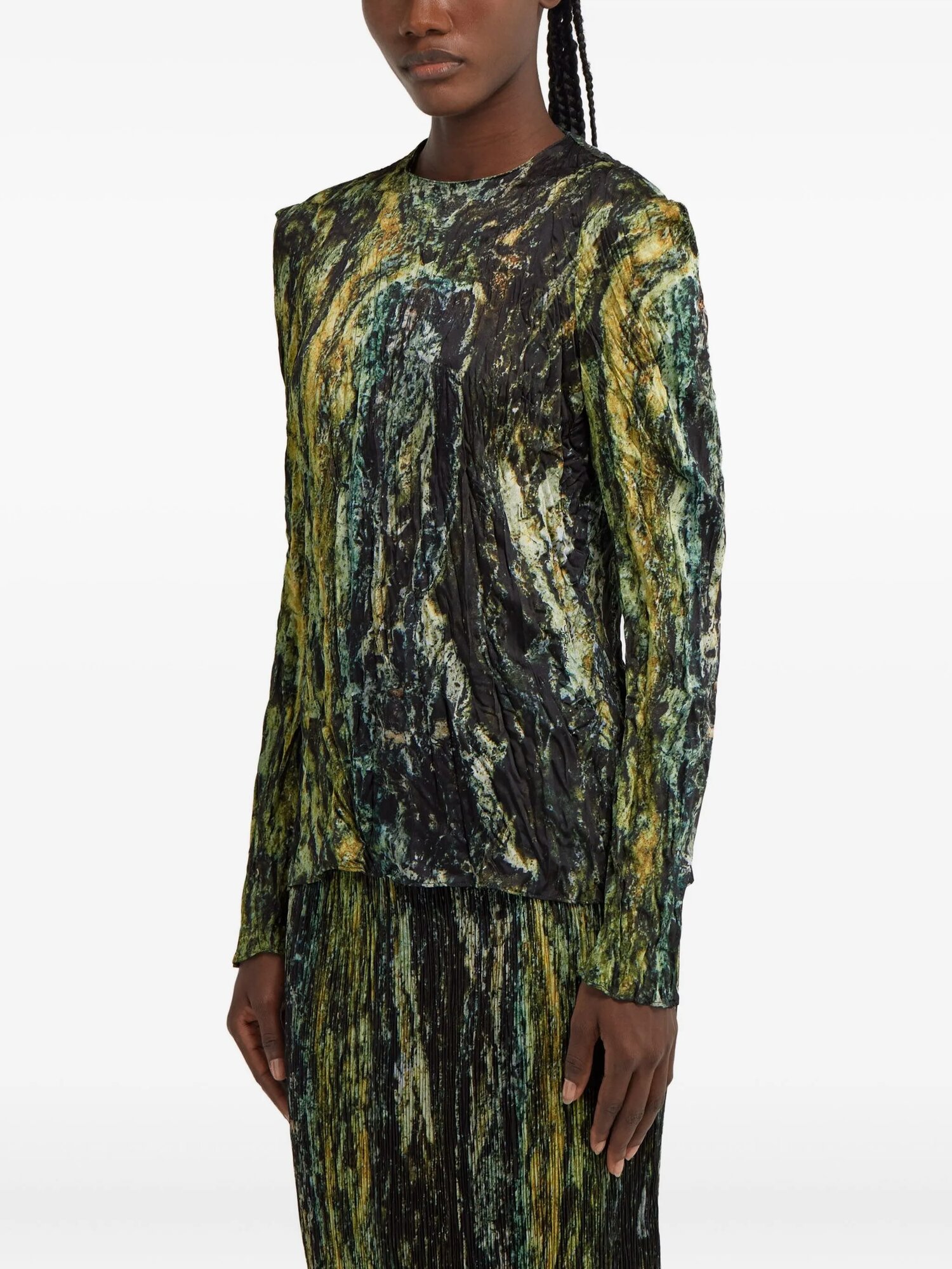 Топ Roberto Cavalli Print long-sleeve top, размер 38 — фото 1