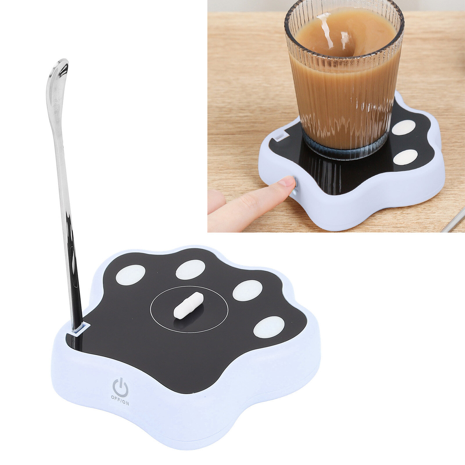 Магнитный миксер с мешалкой и основанием для смешивания кофе, перезаряжаемый портативный для офиса и дома, тип 1